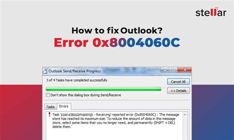How To Fix Outlook Error 0x8004060c Solved