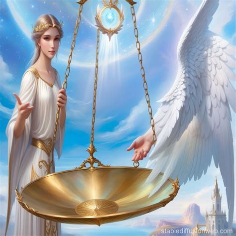 Angel Balancing Scale Stable Diffusion Online