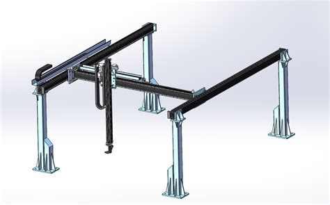龙门坐标桁架机械手sw20solidworks 2020模型图纸下载 懒石网
