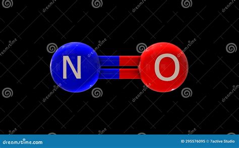 Nitric Oxide Or Nitrogen Monoxide 3d Illustration Stock Illustration Illustration Of Molecules