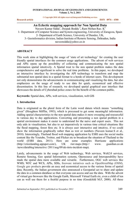 PDF An Eclectic Mapping Approach For Non Spatial Data
