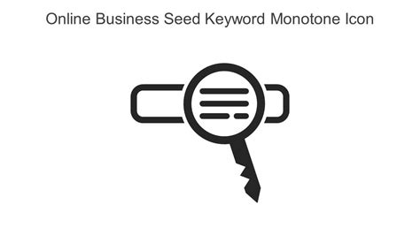 Online Business Seed Keyword Monotone Icon In Powerpoint Pptx Png And Editable Eps Format Ppt Slide