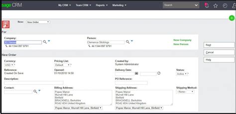 Insights Of Billing And Shipping Addresses Within Sage Crm Order Entry Screen Sage Crm Tips