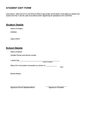 Fillable Online Bnllen Org Babe EXIT FORM Bbnllenbborgbau Bnllen Org Fax Email Print