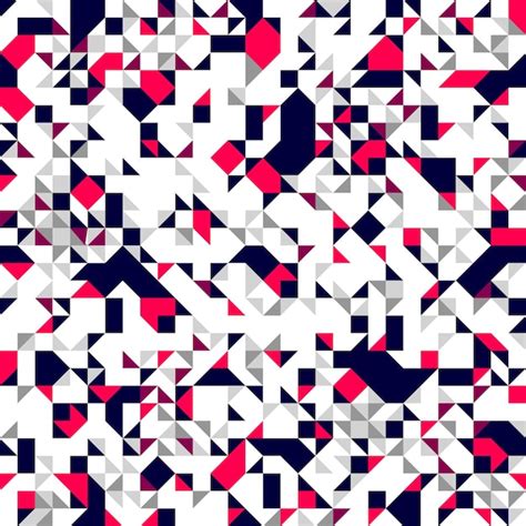 Premium Vector Mosaic Seamless Background Vector Chaotic Abstract Geometric Tiling Background