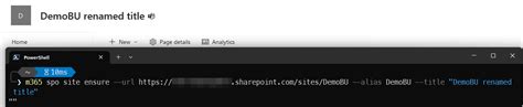 Bug Report M365 Spo Site Ensure Not Working As Expected · Issue