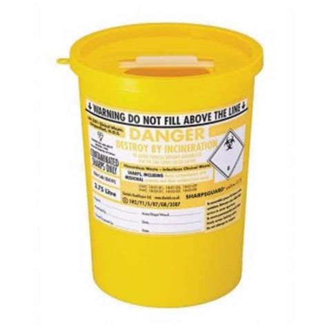 Shop Signs And Labels Sharps Disposal Container 375 Litre Sharps