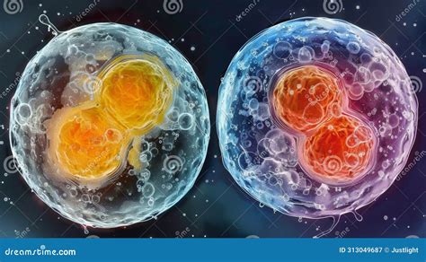 A Sidebyside Comparison Of A Healthy Fertilized Egg Cell And An