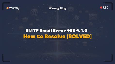 Smtp Email Error 452 410 How To Resolve Solved Youtube