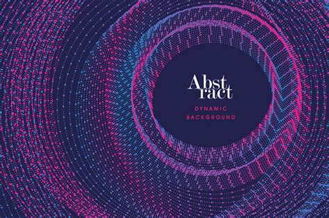 파급 효과와 물결 모양의 배경 파티클이 있는 3d 벡터 그림입니다 패턴에 대한 스톡 벡터 아트 및 기타 이미지 패턴 구 동심성 Istock