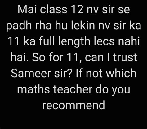 For Maths How Good Is Sameer Sir Unacademy R Jeeneetards