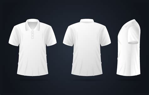 3d Realistic White Polo Shirt Template 22827938 Vector Art At Vecteezy