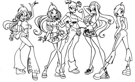 НАПРАВИ СИ САМ Картинки за оцветяване принтиране Winx
