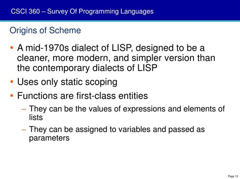 Ppt Csci 360 Survey Of Programming Languages Powerpoint Presentation