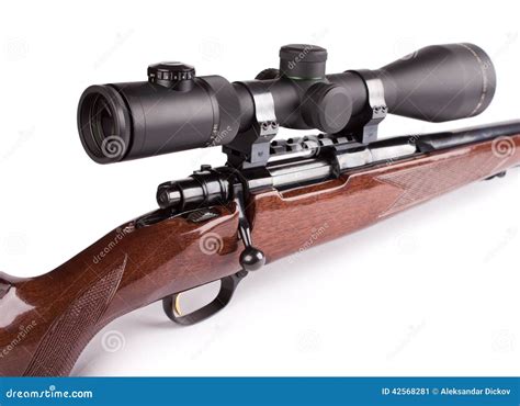 Hunting Rifle Stock Image Image Of Carbine Scoped Isolated 42568281