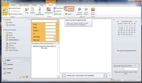 Instant Search On Outlook Version 2003