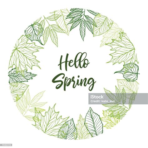 손으로 그린 벡터 일러스트 레이 션 봄 녹색 잎 허브 및 분기 레이블 꽃 디자인 요소입니다 결혼식 초대장 인사말 카드 블로그 포스터 등에 대 한 완벽 한 0명에 대한 스톡