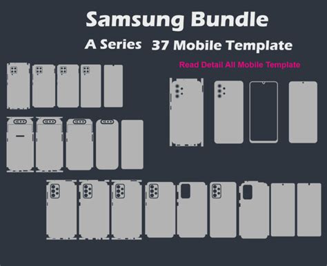 All Samsung Skin Template Vector Bundle Mobile Armobileskin
