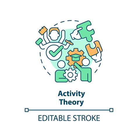 2d Editable Multicolor Activity Theory Icon Simple Isolated Vector Learning Theories Thin Line