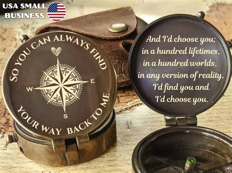 Personalized Compass T For Him Anniversary Ts For Etsy