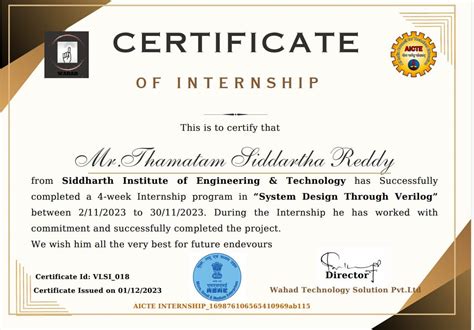 Vlsisystemdesignthroughverilogwahadtechnologysolution Siddarth Reddy