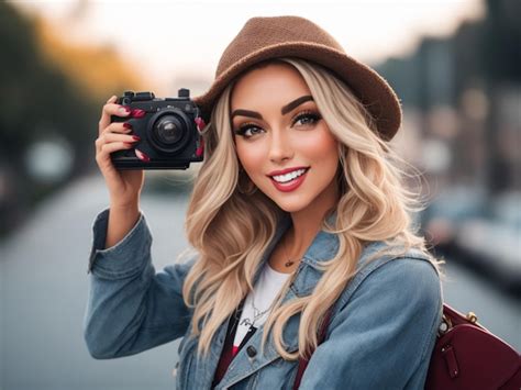 A Hamster Wearing A Woman And Holding A Camera Ai Generated Premium Ai Generated Image