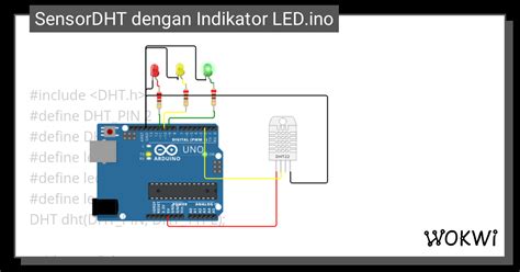 Sensordht Dengan Indikator O Wokwi Esp32 Stm32 Arduino Simulator