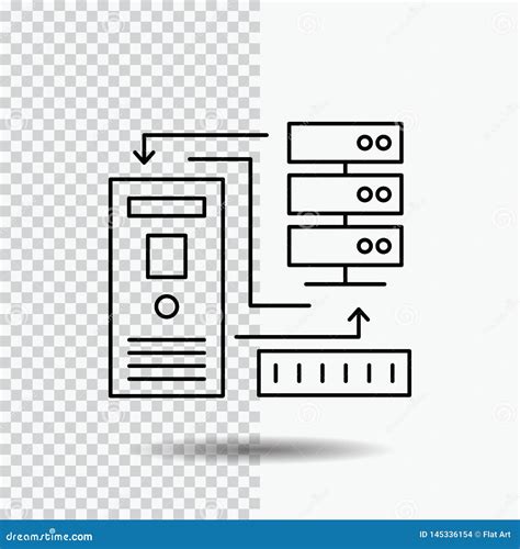 Combination Data Database Electronic Information Line Icon On