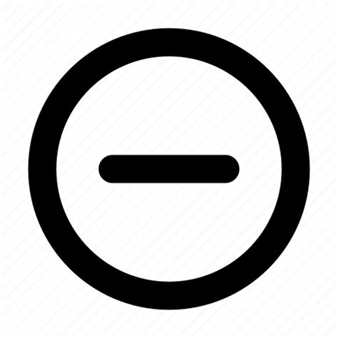 Minus Circle Remove Deduct Decrease Negative Icon Download On