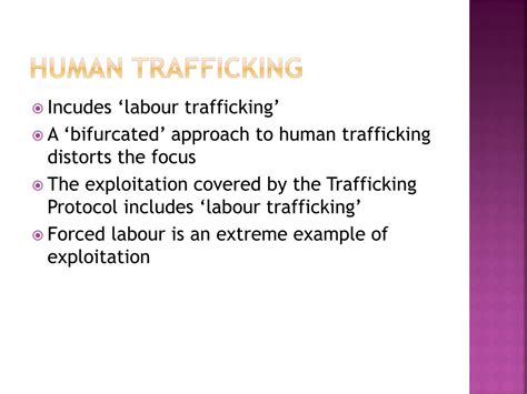 Ppt Forced Labour And Human Trafficking The Criminalisation Of