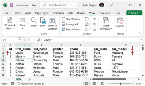 How To Freeze A Row In Excel Keep Headers Visible While Scrolling