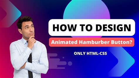 Animated Hamburger Button Using Only Html Css Youtube