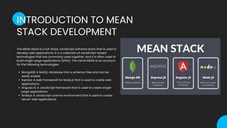 Mean Stack Development Full Course PPT