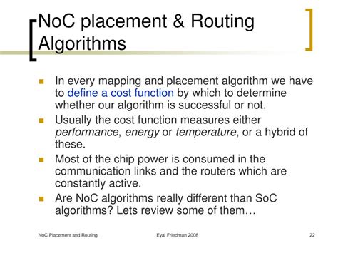 ppt noc placement and routing powerpoint presentation free download