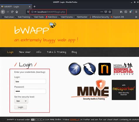 Kali Linux 환경에 Bwapp 설치