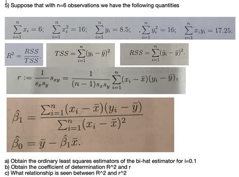 Solved Suppose That With N Observations We Have The Chegg