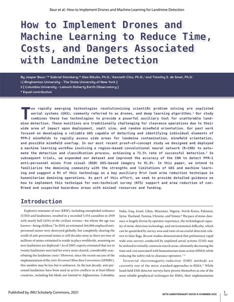 Pdf How To Implement Drones And Machine Learning To Reduce Time Costs And Dangers Associated