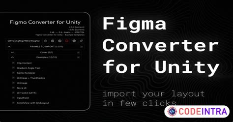 Figma Converter For Unity Utilities Tools Unity Assets Codeintra