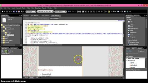 Ms Expression Web Tutorial Pengqia Chen Youtube