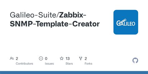 Github Galileo Suite Zabbix Snmp Template Creator