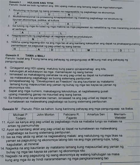 Gawain I HULAAN ANG TITIK Panuto Isulat Sa StudyX