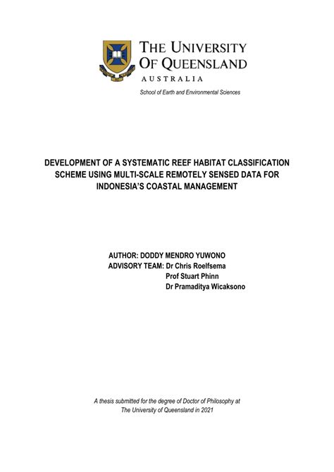 Pdf Development Of A Systematic Reef Habitat Classification Scheme