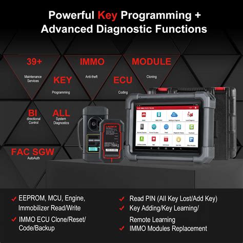 launch x431 immo plus key programming tool with x prog3