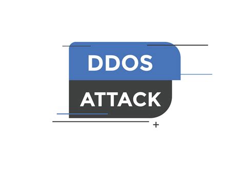 Ddos Attack Text Button Ddos Attack Speech Bubble Ddos Attack Text