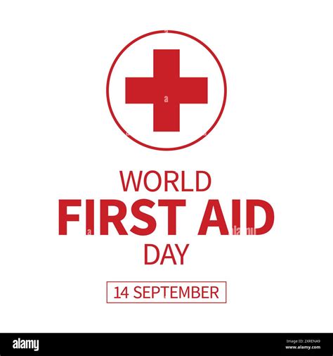 World First Aid Day Vector Design 14th September First Aid Artwork