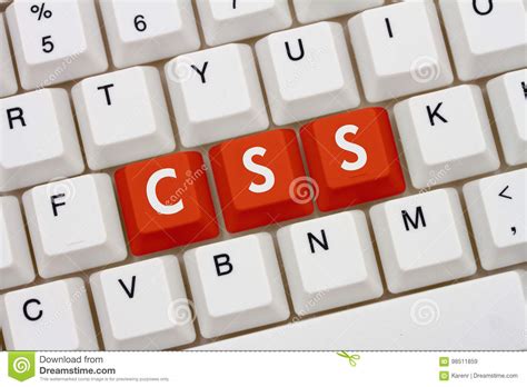 Designing Websites Using CSS Code Stock Image Image Of Keyboard Programming