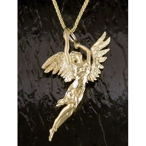 Sd Fgp035 Angel Pendant 14k Yellow And White Gold