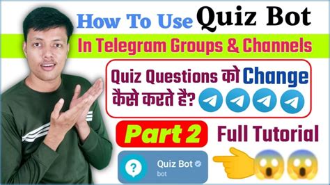 How To Use Telegram Quiz Bot How To Delete Edit Quiz From Telegram