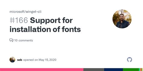 Support For Installation Of Fonts · Issue 166 · Microsoft Winget Cli