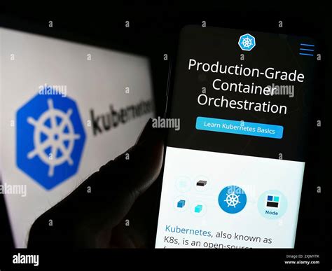 Stuttgart Germany 01 07 2023 Person Holding Smartphone With Website Of Container